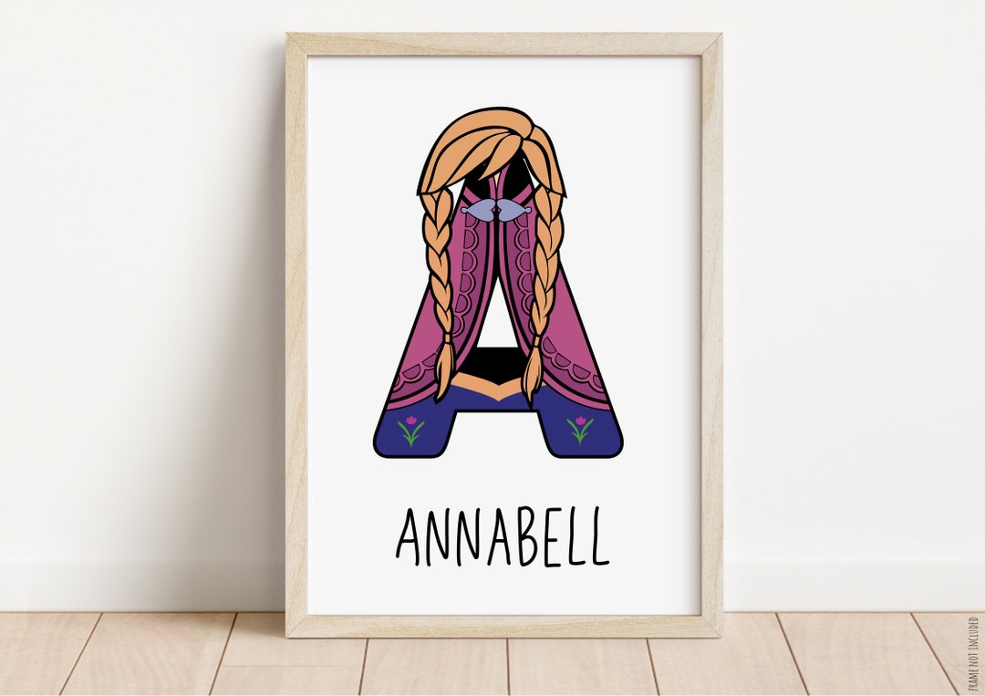 Frozen Inspired Name Print | Elsa Anna Letter Print | Disney Inspired ...