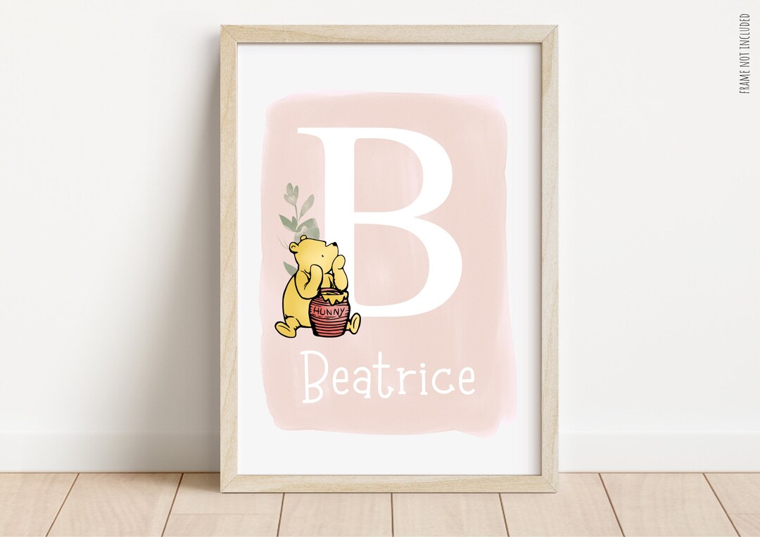 Winnie the Pooh Personalised Name Print | Winnie the Pooh Nursery | New ...