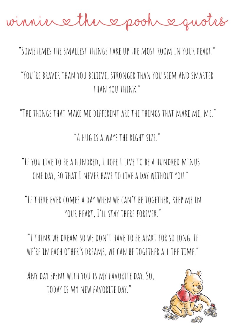 Set of 3 Winnie the Pooh Personalised Name Print Winnie the - Etsy UK