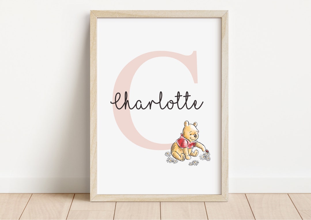 Winnie the Pooh Personalised Name Print Winnie the Pooh Nursery New ...