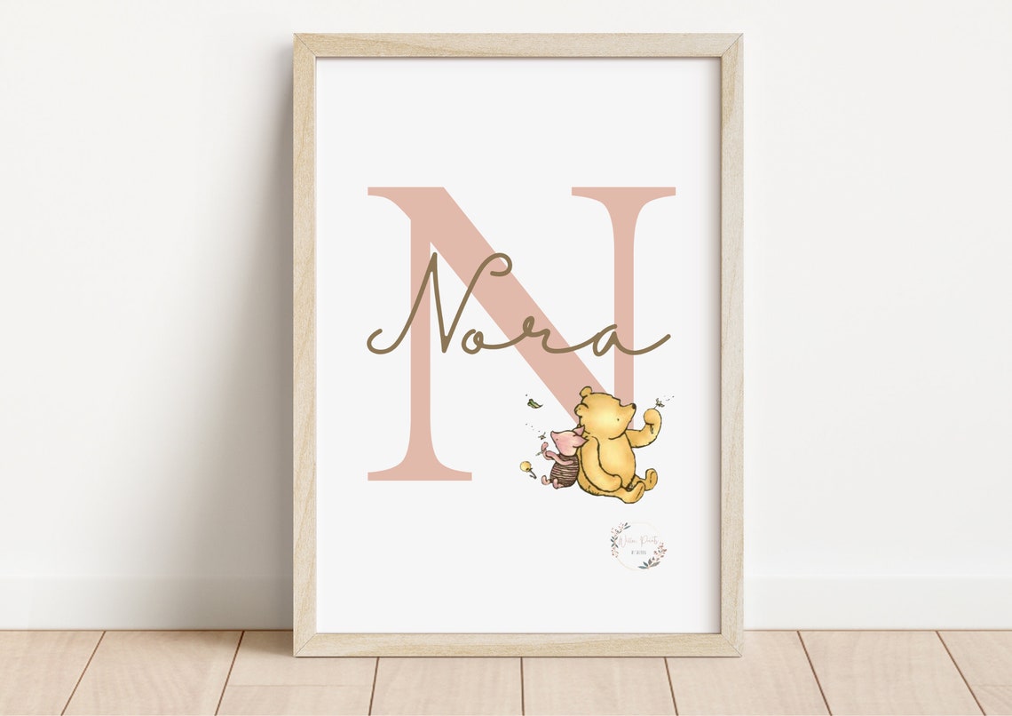 Winnie the Pooh Personalised Name Print Winnie the Pooh | Etsy UK