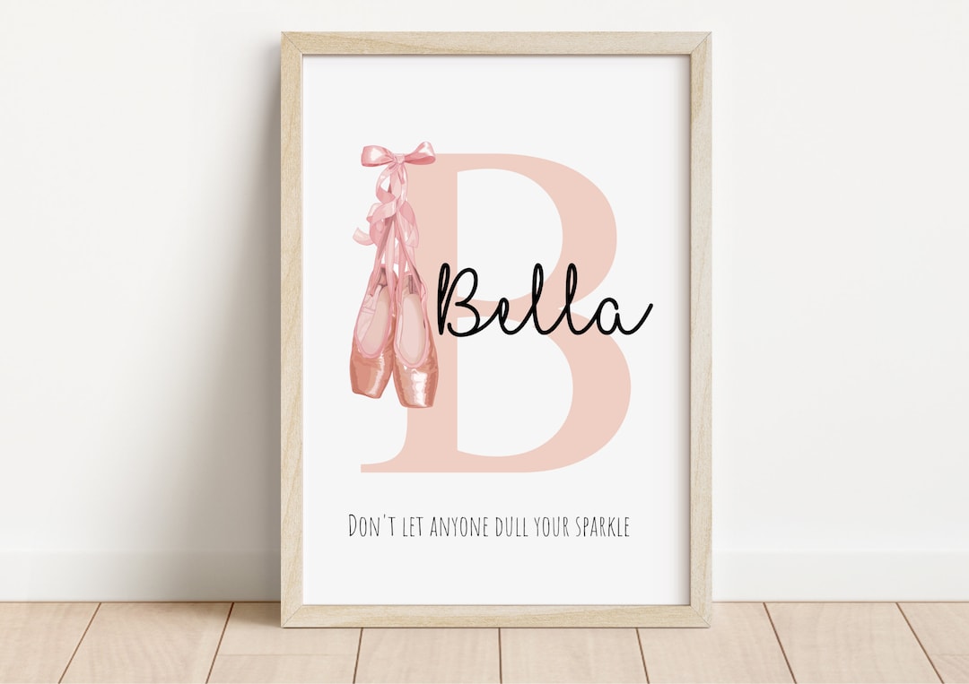 Ballet Personalised Name Print | Ballerina Personalised Name Print ...
