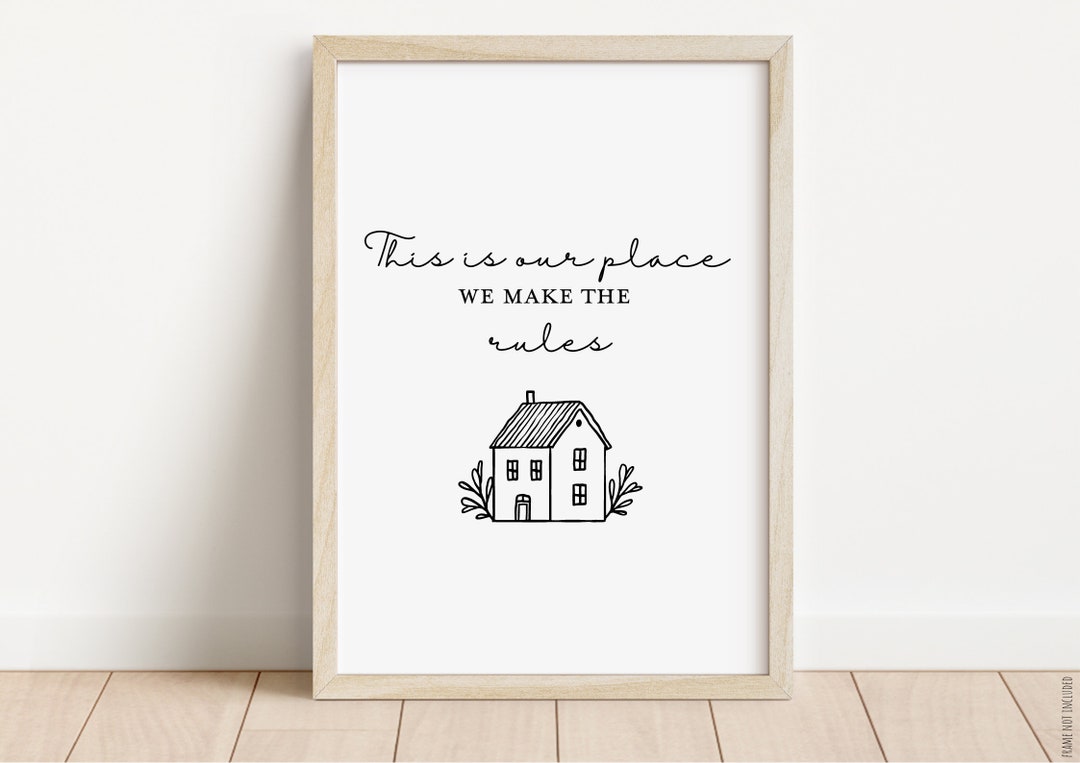 This is Our Place Line Art Print | Custom Lyric Print | Home Quote ...