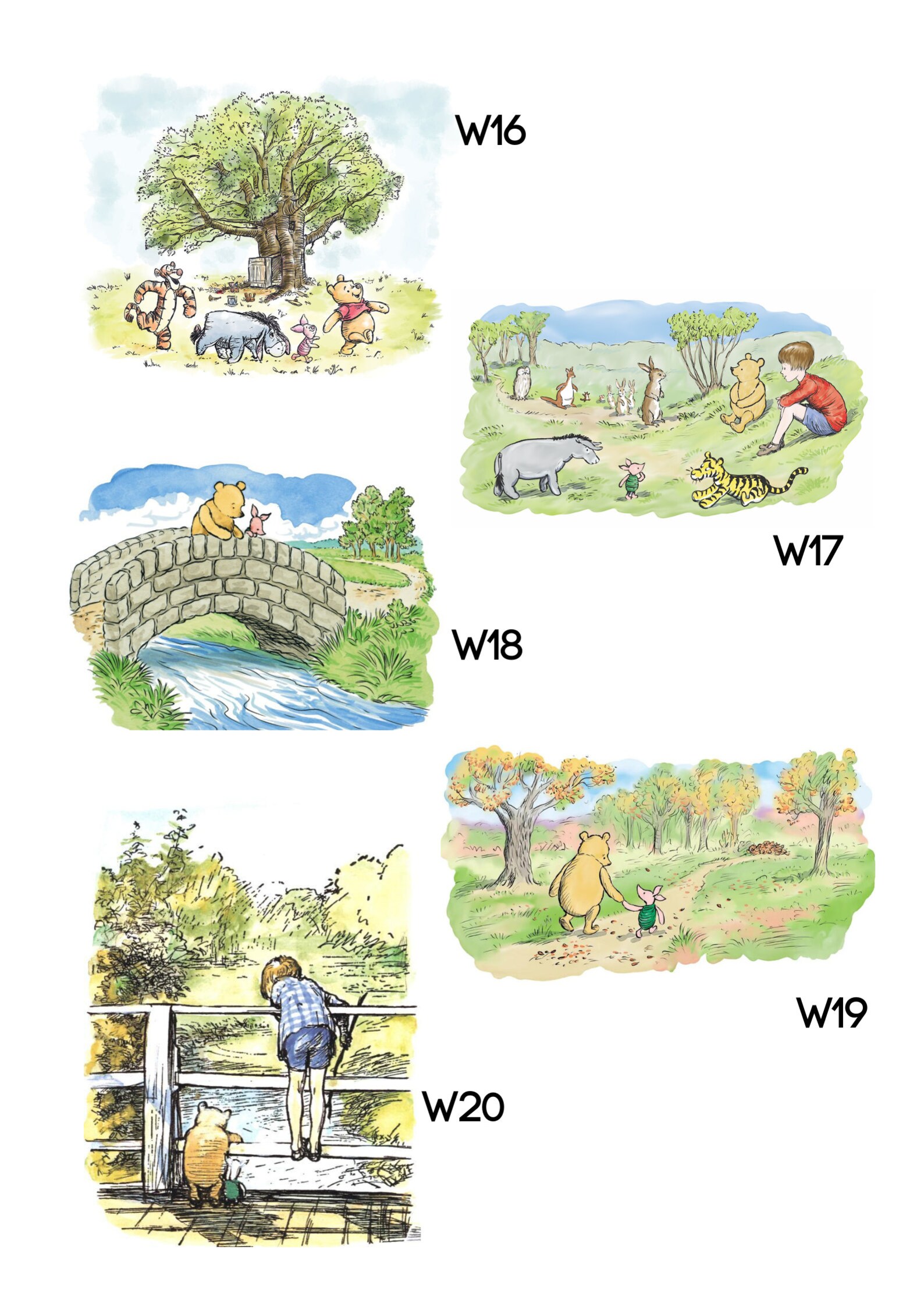 Set of 3 Winnie the Pooh Personalised Name Print Winnie the - Etsy UK
