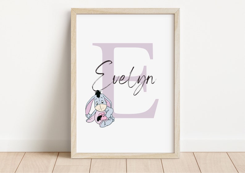 Winnie the Pooh Personalised Name Print Winnie the Pooh - Etsy