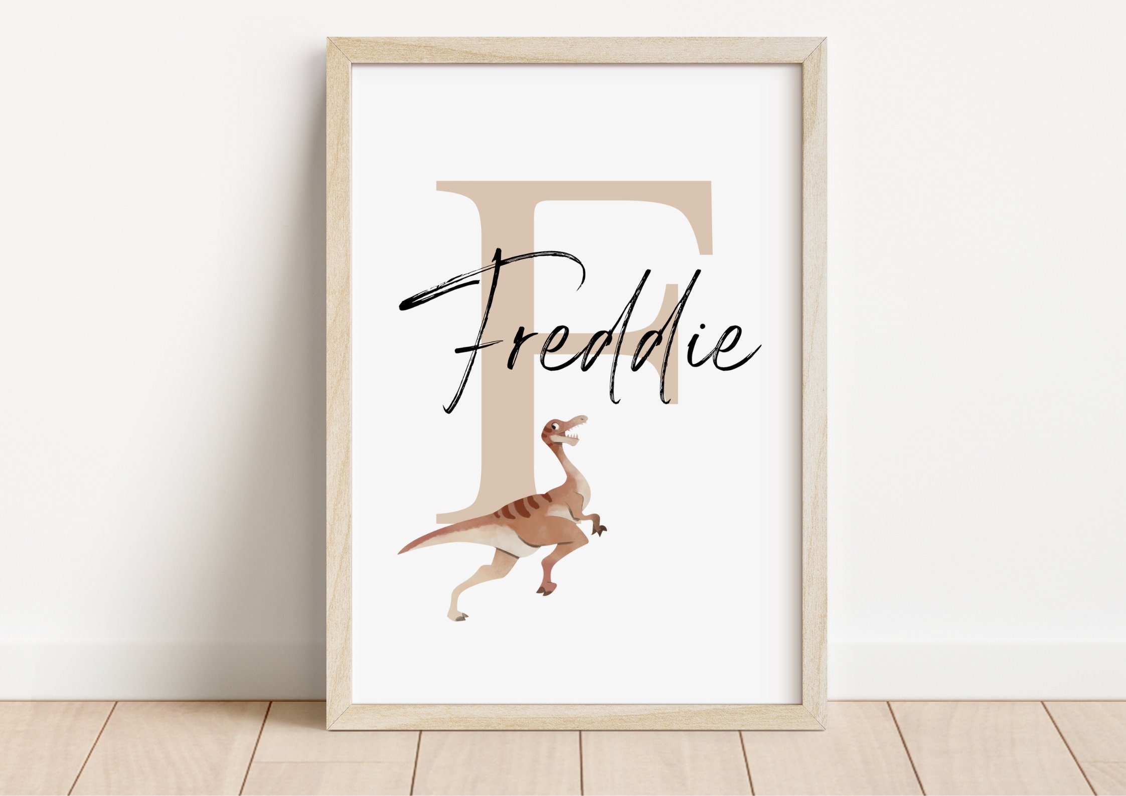 Dinosaur Personalised Name Print Children's Room | Etsy UK