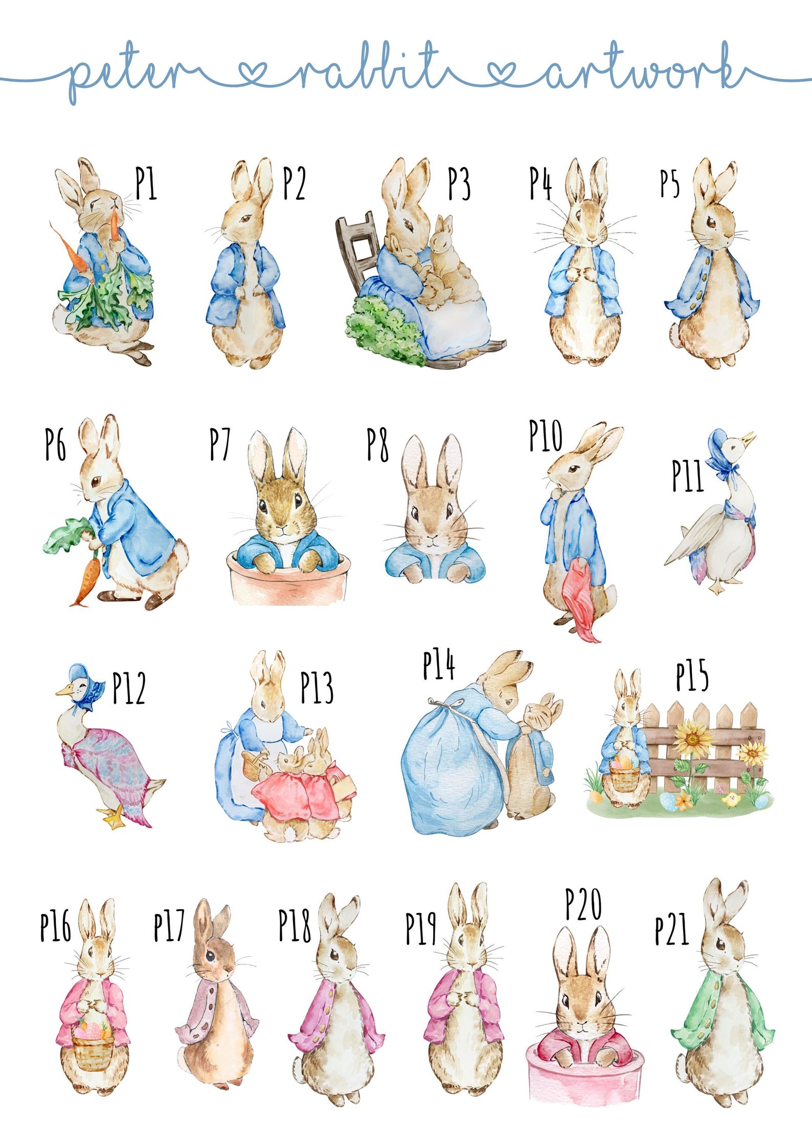 Peter Rabbit Personalised Name Print | Beatrix Potter Nursery Prints ...