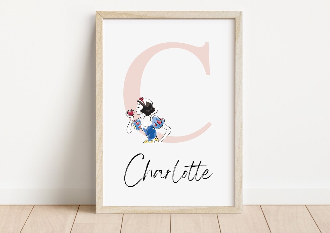 Snow White Personalised Name Print Snow White Bedroom Print - Etsy