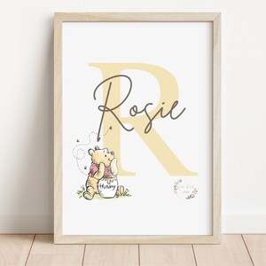 Winnie the Pooh Personalised Name Print Winnie the Pooh - Etsy