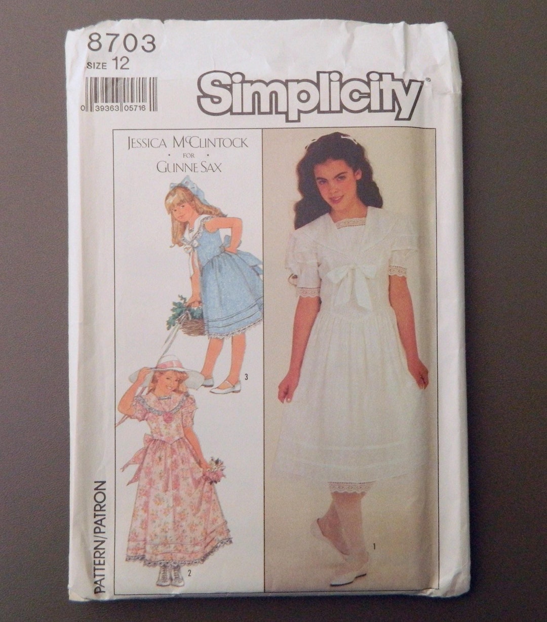 Jessica Mcclintock for Gunne Sax 1980s Girls' Dress in 2 Lengths ...