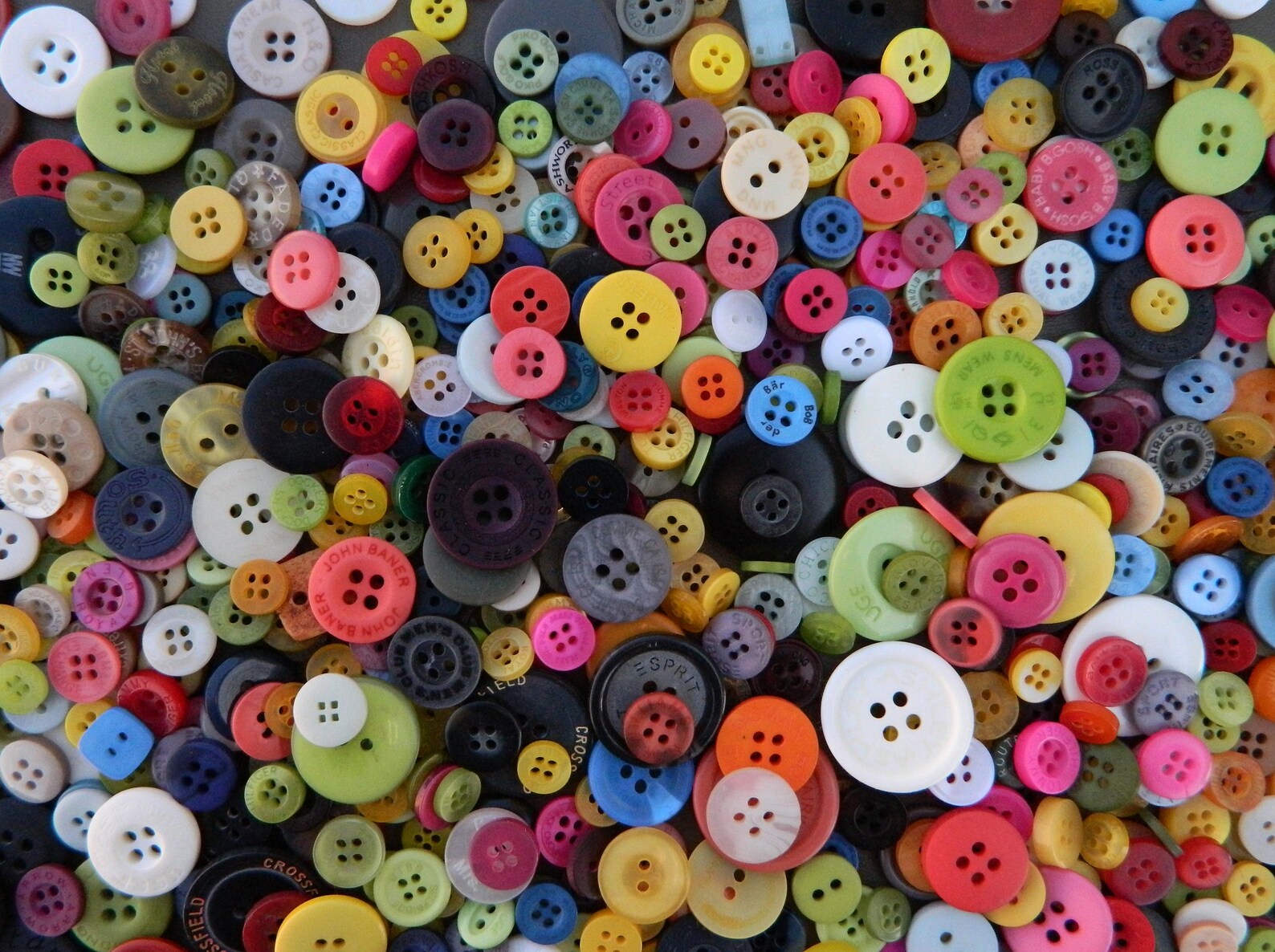 Buttons With Writing All Have Words Around Edges Variety of - Etsy