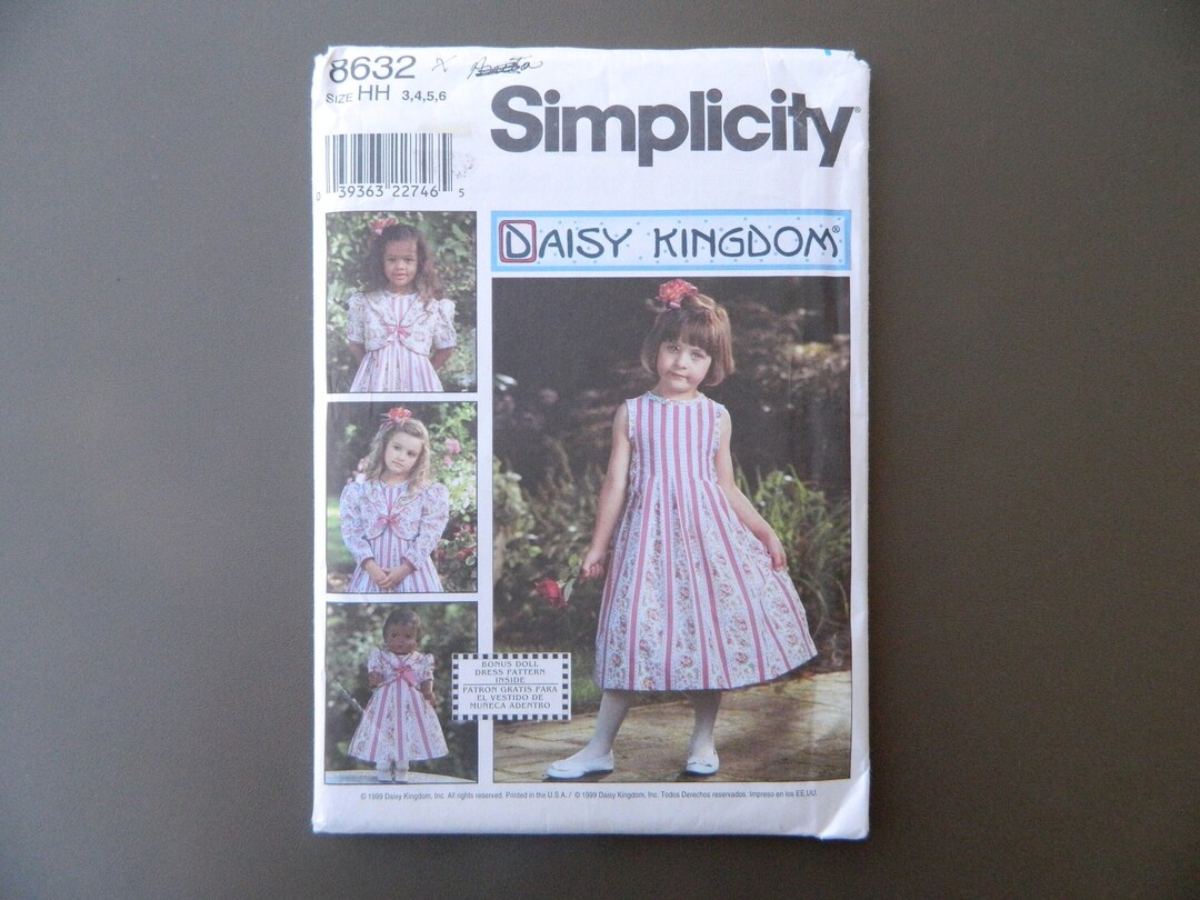 Daisy Kingdom Dress & Jacket With Bonus 18 Doll Dress Pattern ...