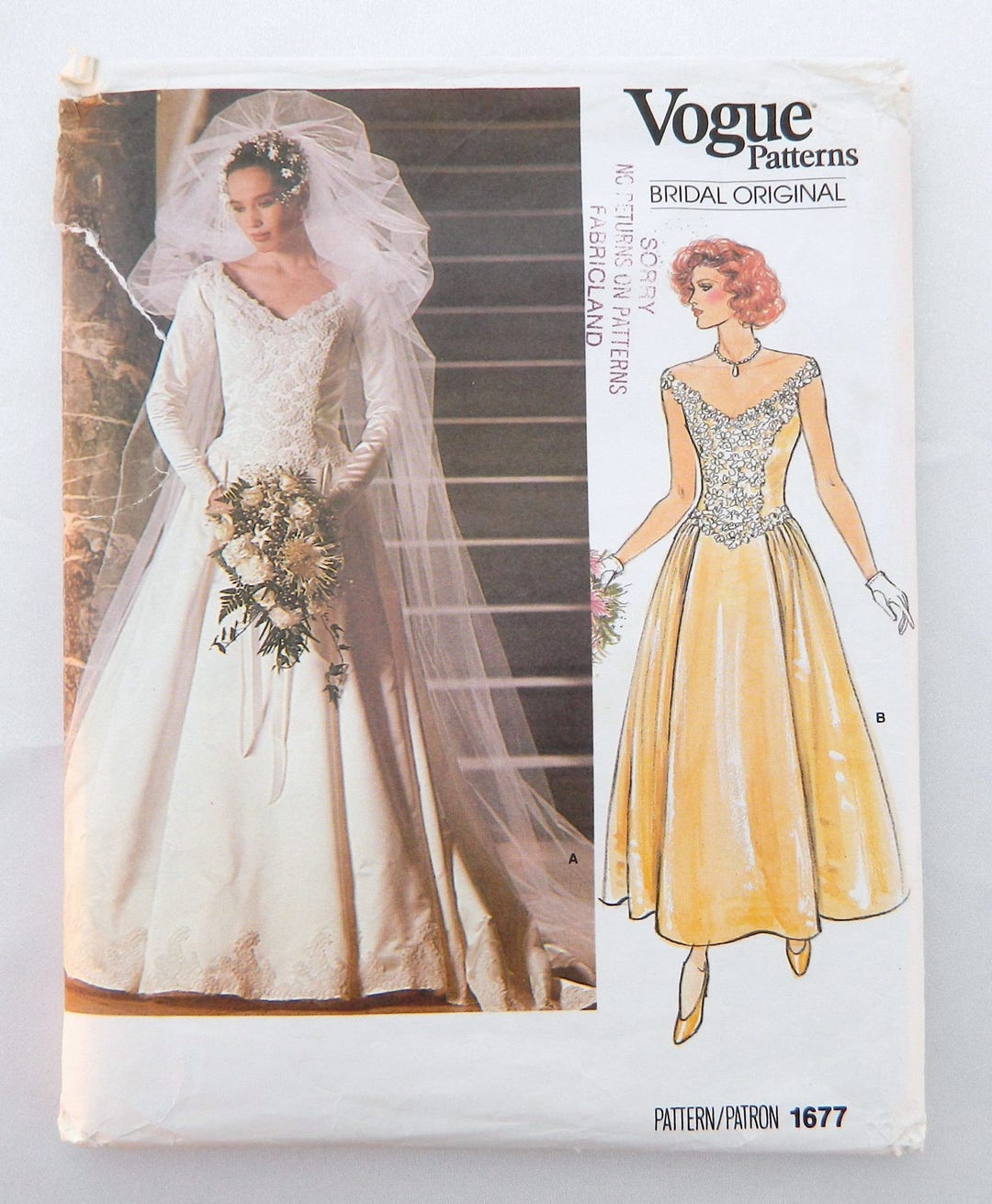Bridal Original Pattern - 1980s Elegant and Classic Wedding ...