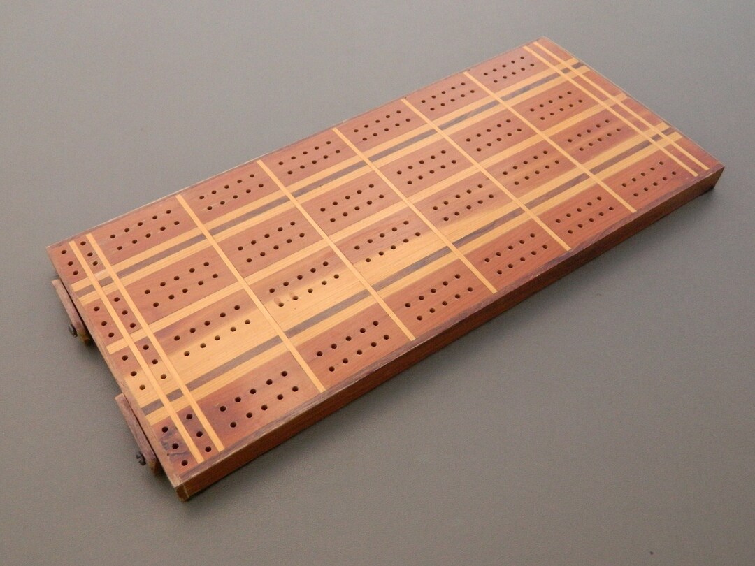 Cribbage Board With Beautiful Inlaid Wood and Pegs - Etsy