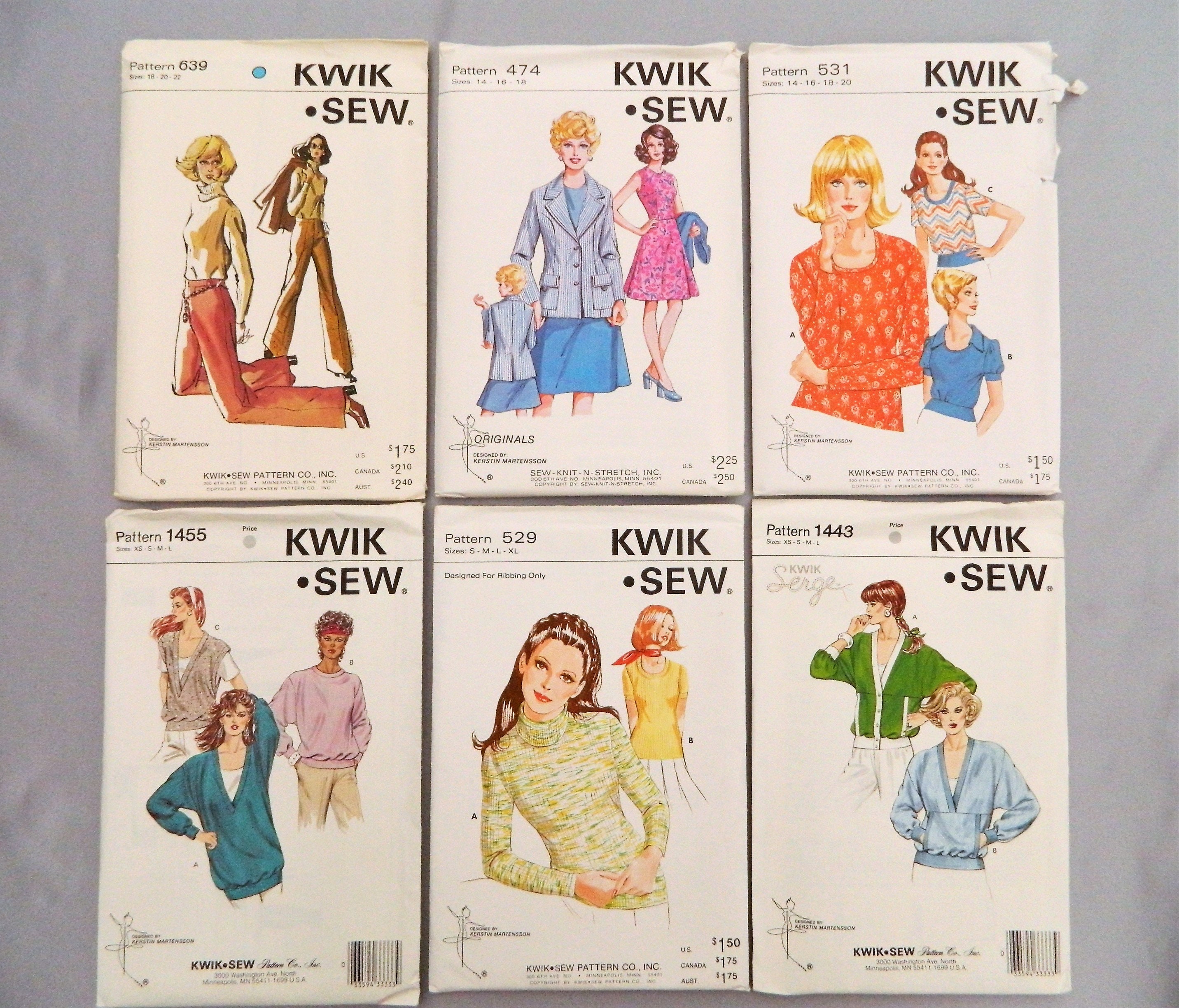 Kwik Sew Patterns Choose From Shirts, Tops, Sweatshirts, Jackets, Pants ...