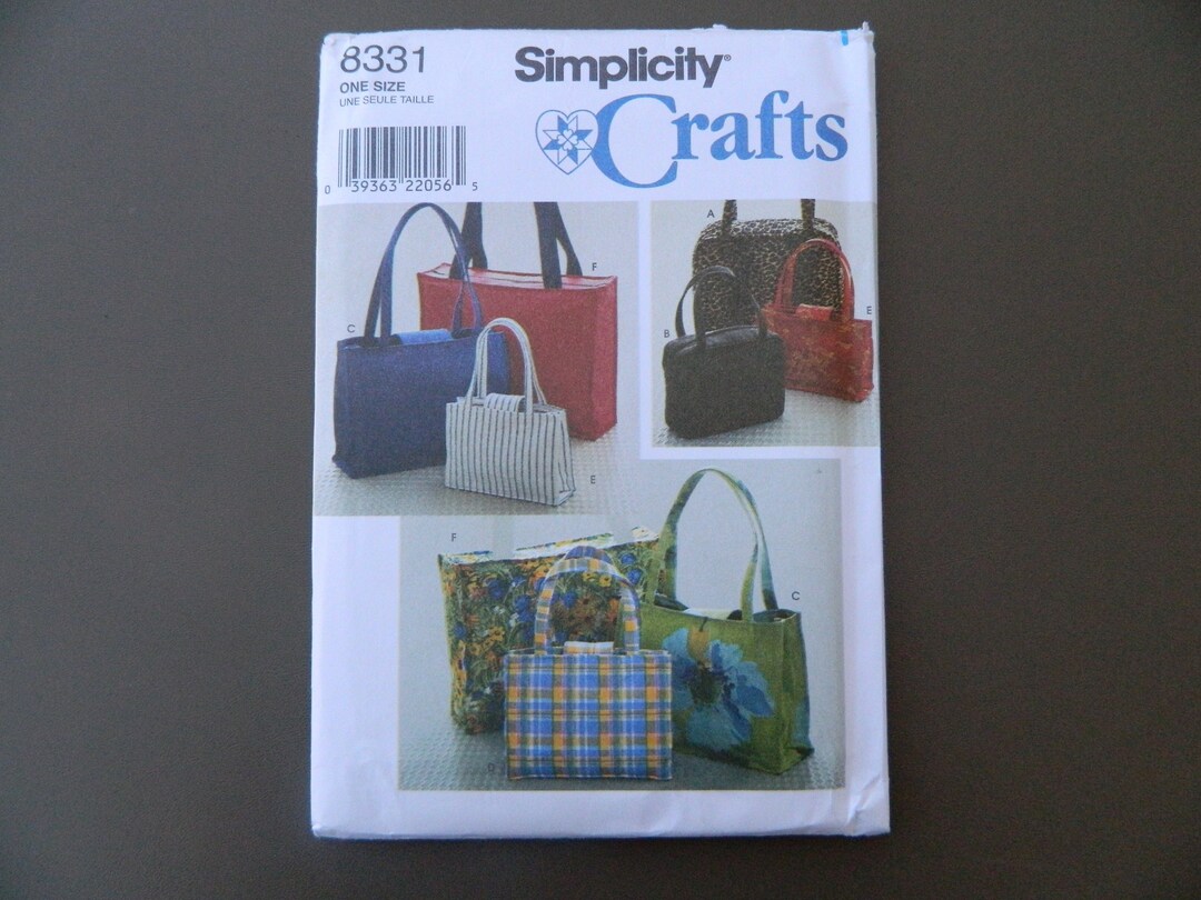 Hangbags in Various Sizes and Tote Uncut Simplicity 8331 Sewing Pattern ...