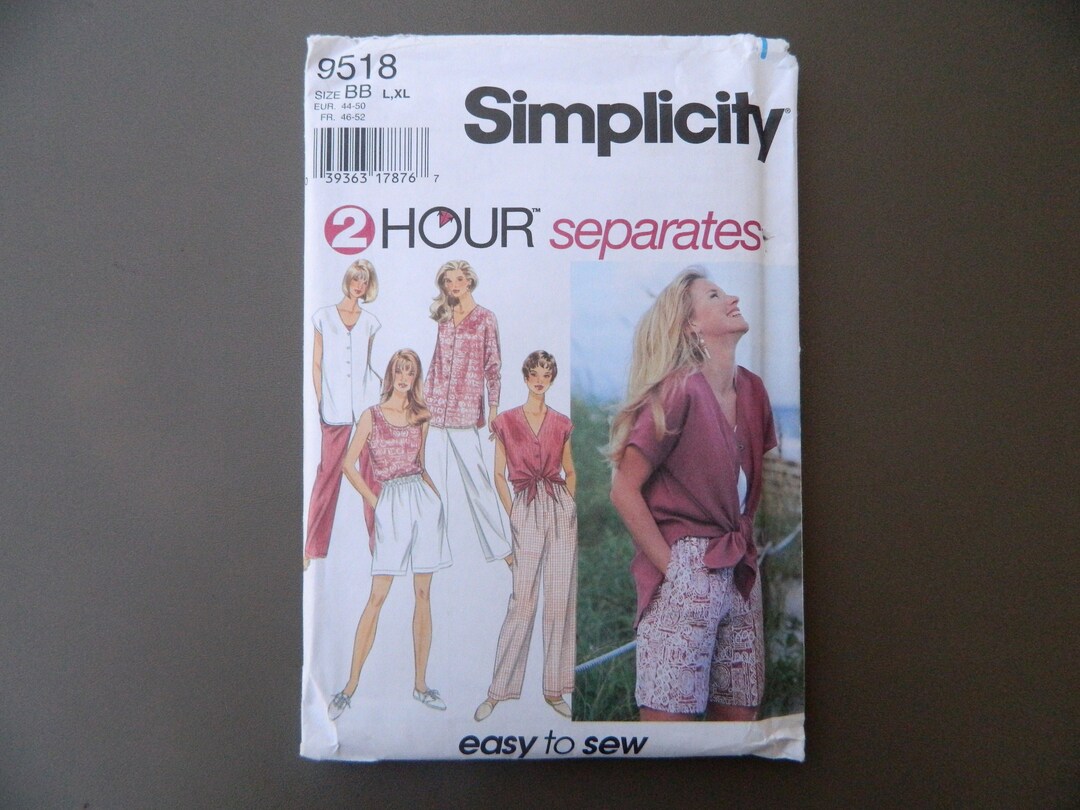 Pants, Shorts, Top 2 Hour Separates Uncut Simplicity Sewing Pattern ...