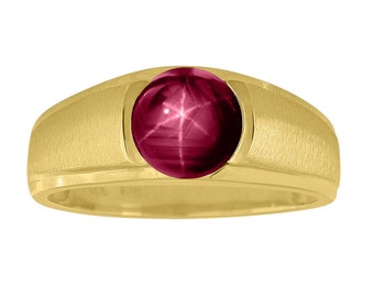 Mens Red Sapphire Ring - Etsy