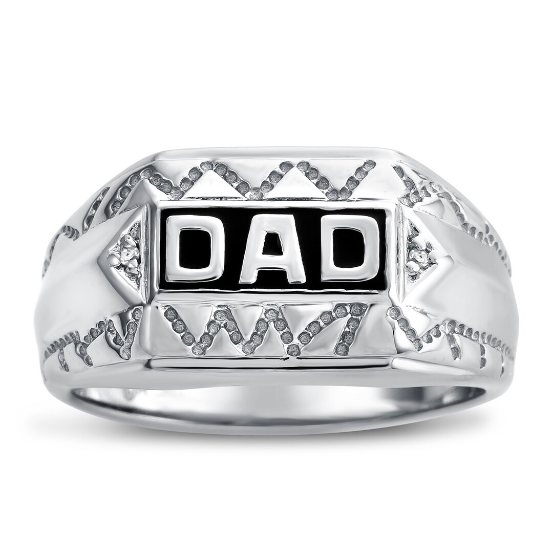 Dad Signet Ring for Dad Ring Signet Dad Ring Sterling Silver - Etsy UK