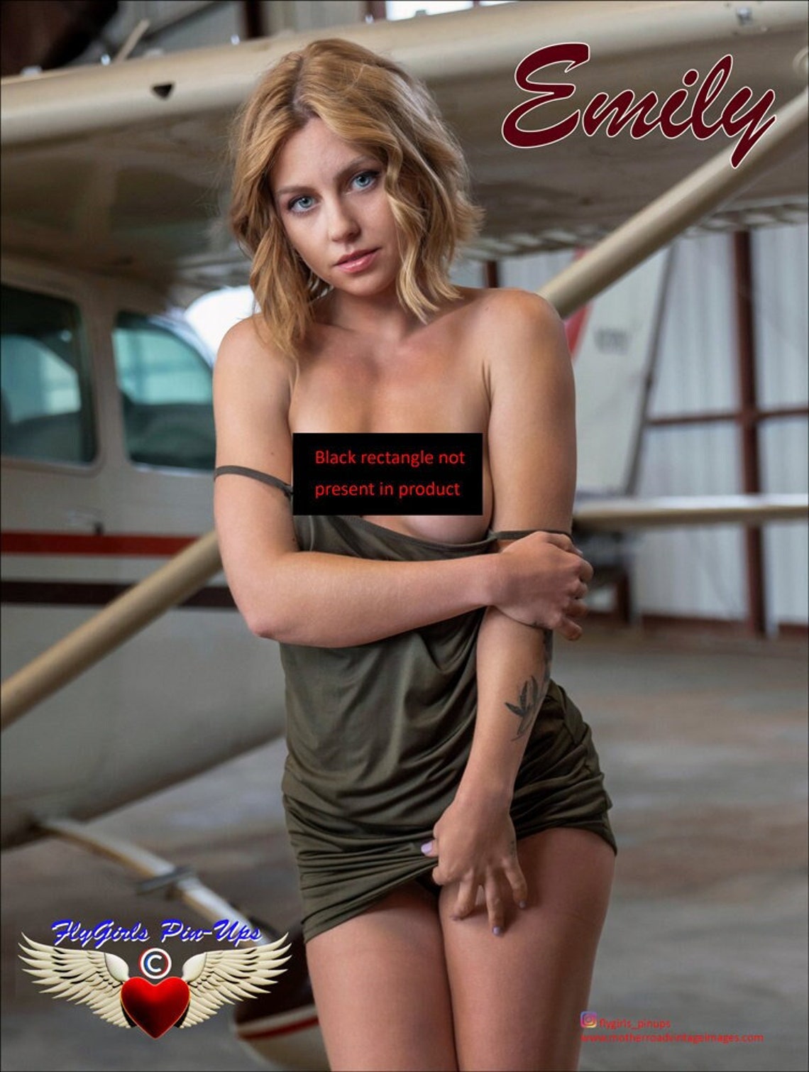 Fly Girls Pin Ups Emily in Dress Exposed Metal Sign - Etsy