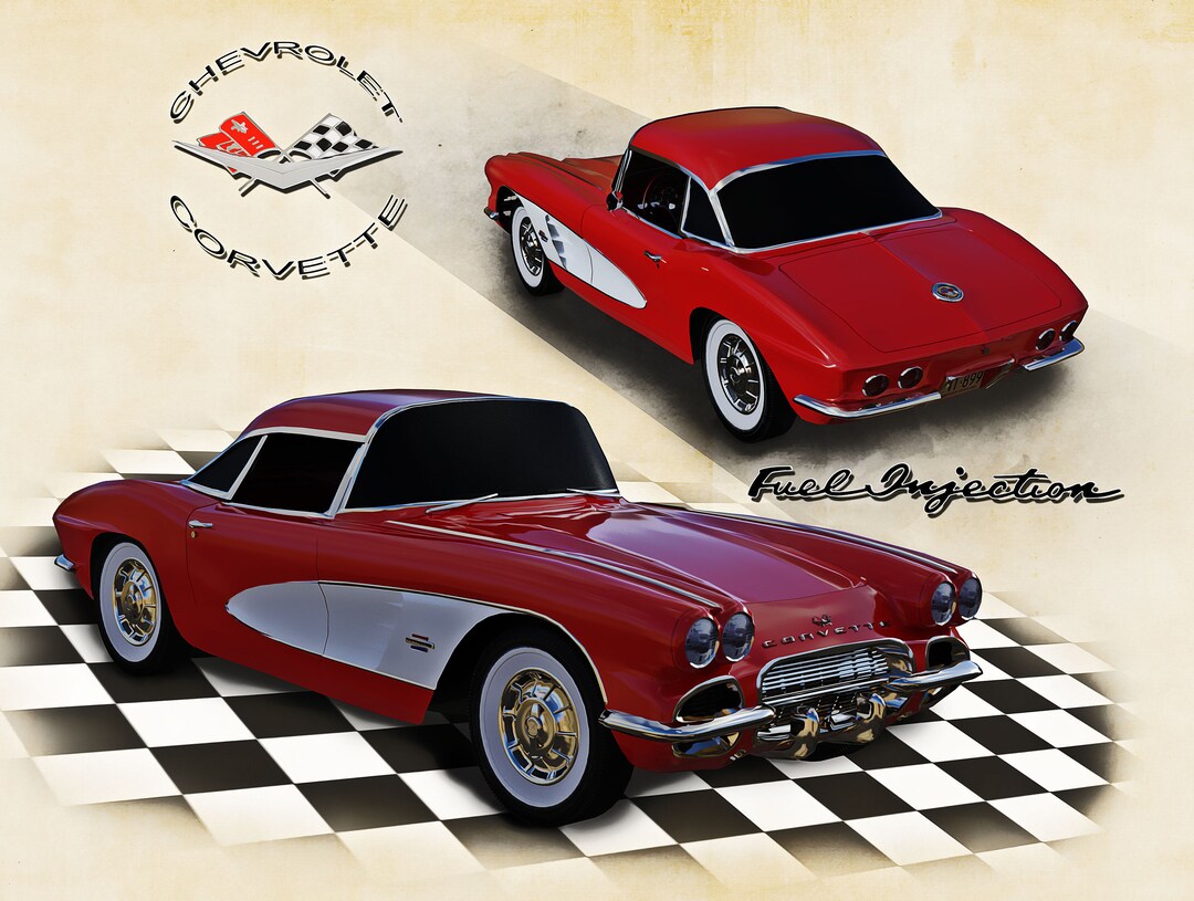 9 X 12 Inch 1961 Corvette Metal Sign - Etsy