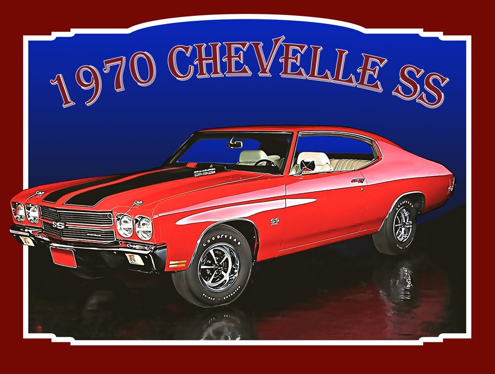 9 X 12 Inch 1970 Chevelle SS Metal Poster - Etsy