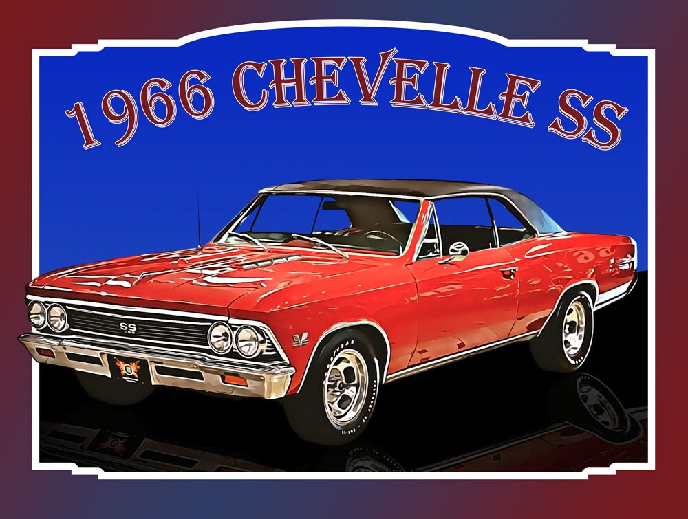 9 X 12 Inch 1966 Chevelle SS Metal Poster - Etsy