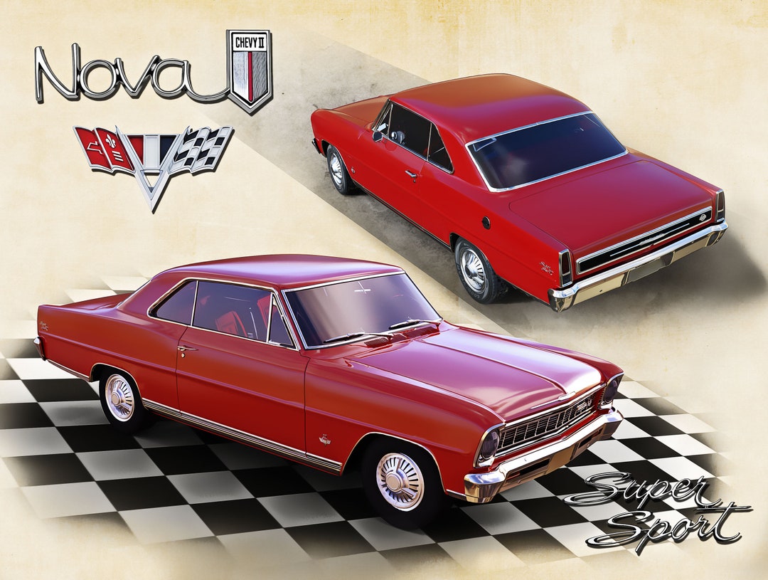 9 X 12 Inch 1966 Chevrolet Nova Metal Sign - Etsy