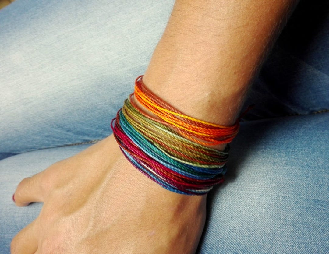 Multi-row Colorful Bracelet Unisex Friendship Bracelet - Etsy