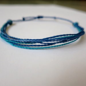Multi-row Colored Strings Bracelet Adjustable Surf Friendship Bracelet ...