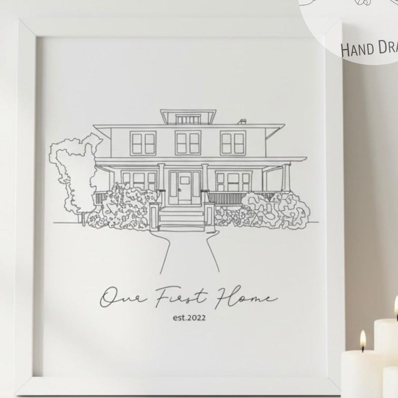 Landscape Art Print House - Etsy