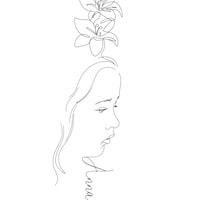 Minimalist Custom Birth Flower Baby Side Profile Silhouette Embroidery ...