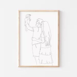 Custom One Line Drawing, Simple Line Art, Commission Portrait ...