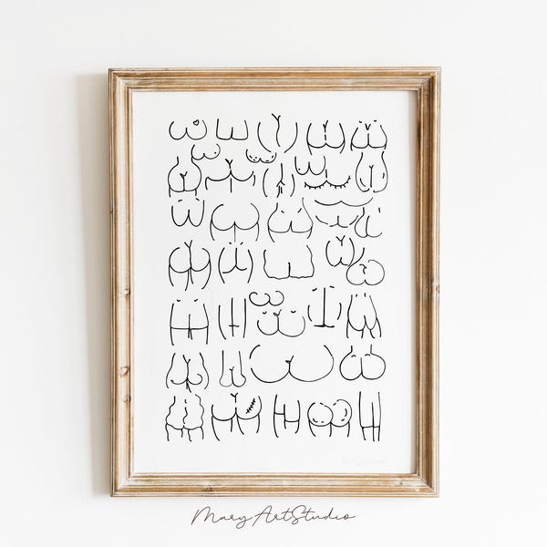 Butt Line Art - Etsy