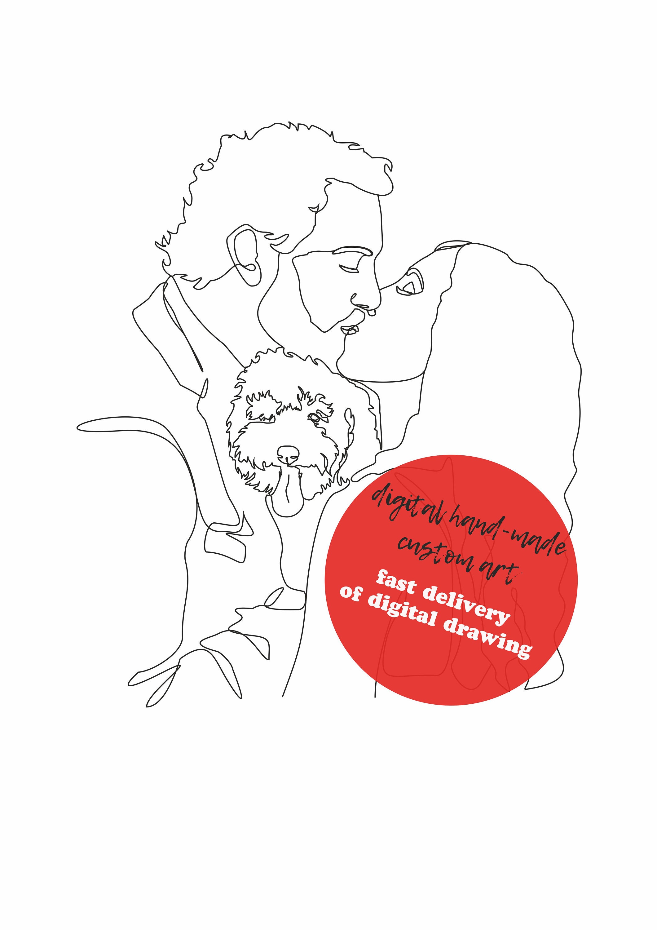 Custom One Line Drawing Simple Line Art Commission Portrait - Etsy UK