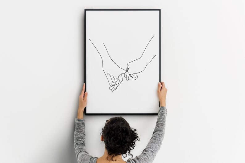Couple Line Art Set of 5 Minimalist Romantic Line Art Prints - Etsy