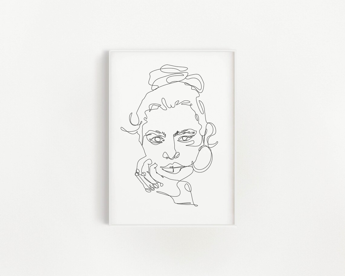 Custom One Line Drawing Simple Line Art Commission Portrait | Etsy UK