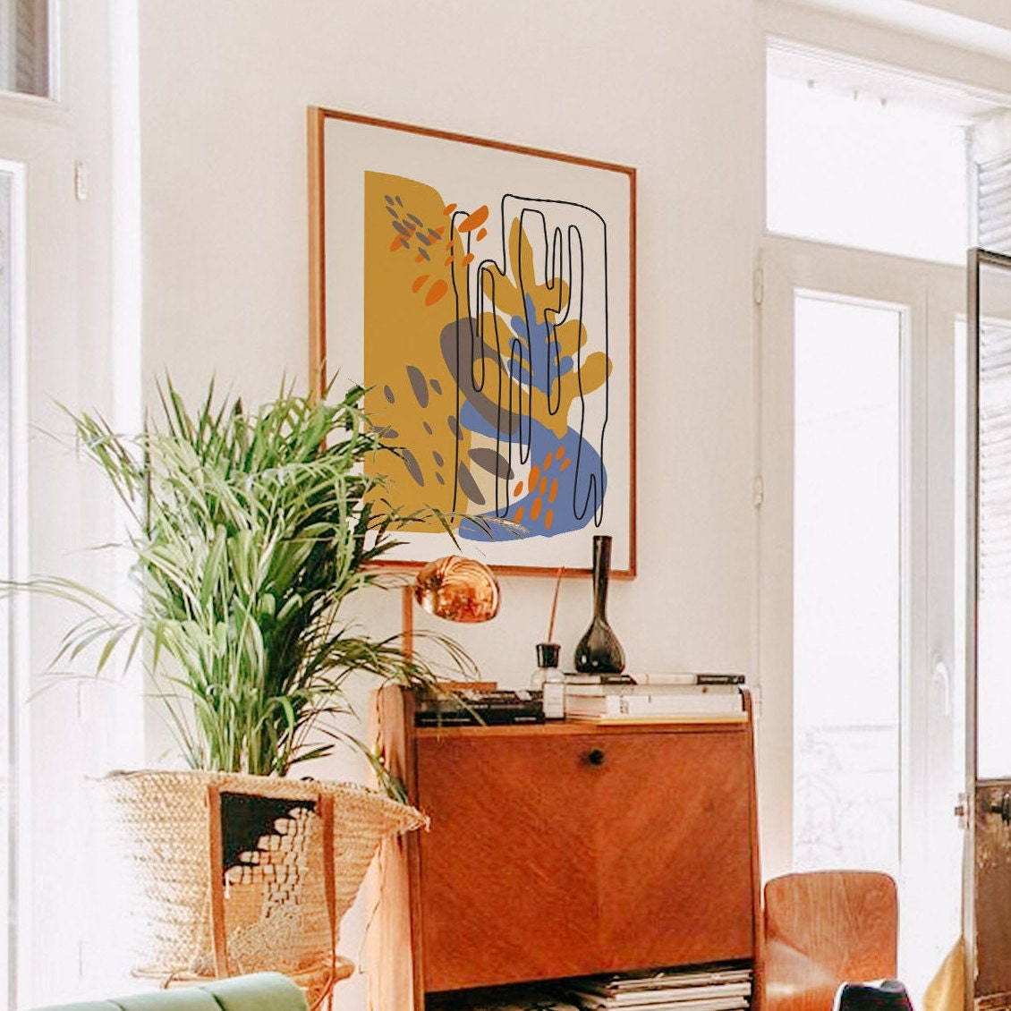 Abstract Shapes Set Print Lines and Spots Abstract Prints - Etsy