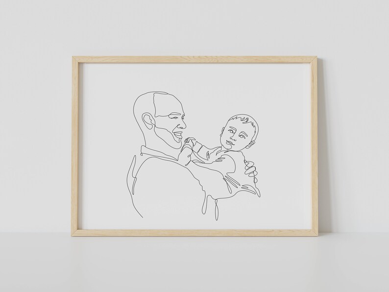 Custom One Line Drawing Simple Line Art Commission Portrait - Etsy