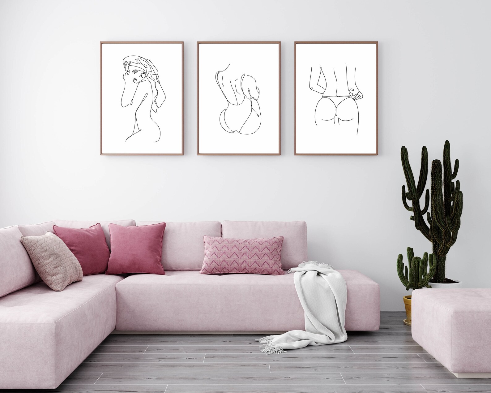 Female Body Set of 3 Woman's Body Prints Woman With | Etsy