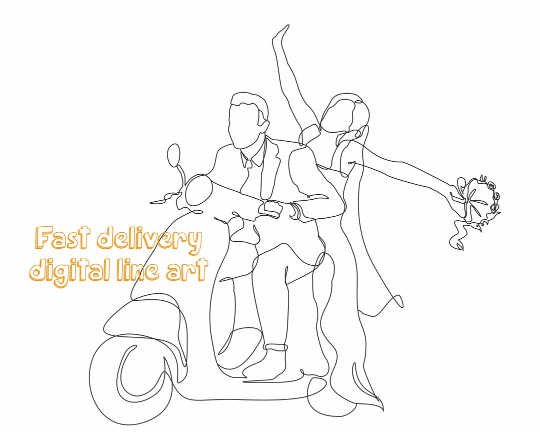 One Line Drawing, Line Art Commission, Personalized Custom Simple Line ...