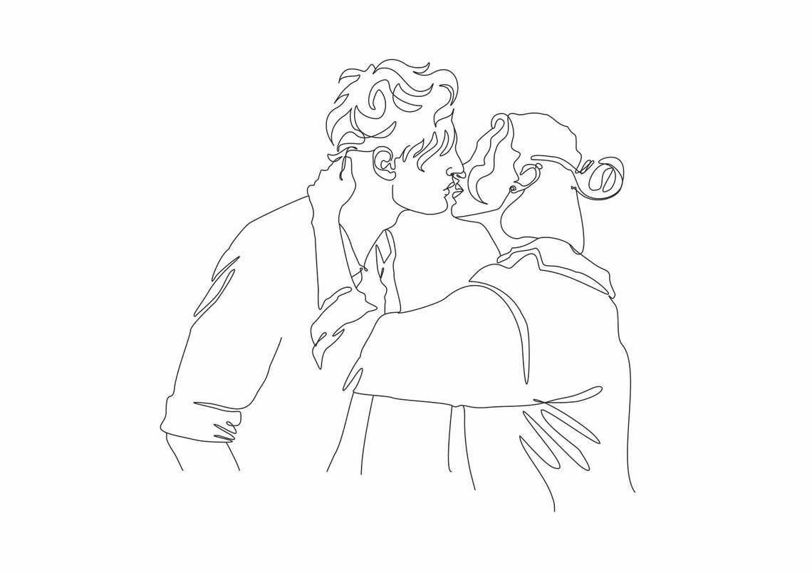 Line Art Commission Personalized Custom Simple Line No Face - Etsy