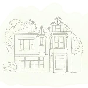 Custom Hand-drawn Home Portrait, New Home Drawing, Housewarming Present ...