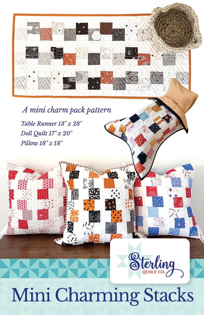 Mini Charming Stacks Quilt Pattern: Doll Quilt, Pillow, Table Runner ...