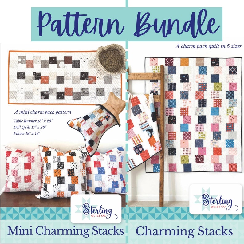 Charming Stacks Quilt Pattern Bundle: Baby to King Size and More (PDF ...