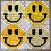 Smiley Face Quilt Pattern: Retro Fat Quarter Design (PDF Pattern) - Etsy