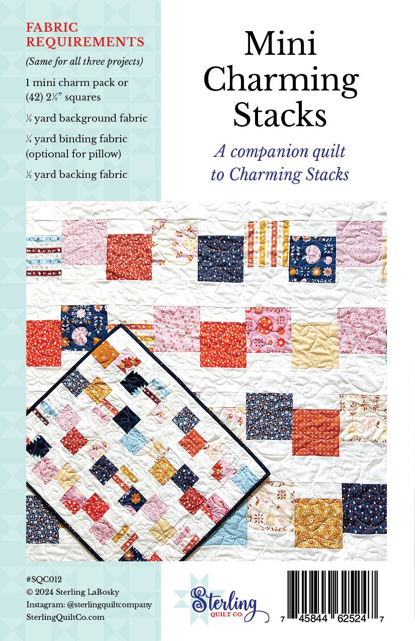 Mini Charming Stacks Quilt Pattern: Doll Quilt, Pillow, Table Runner ...