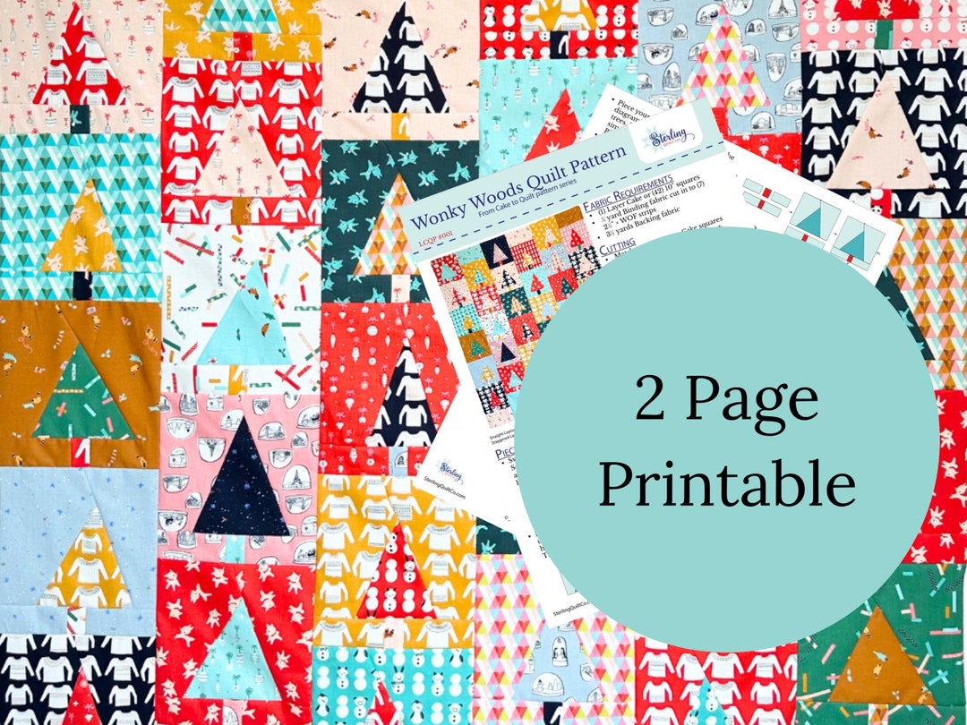 Wonky Woods Quilt Pattern PDF Instant Download Layer Cake Quilt Just ...