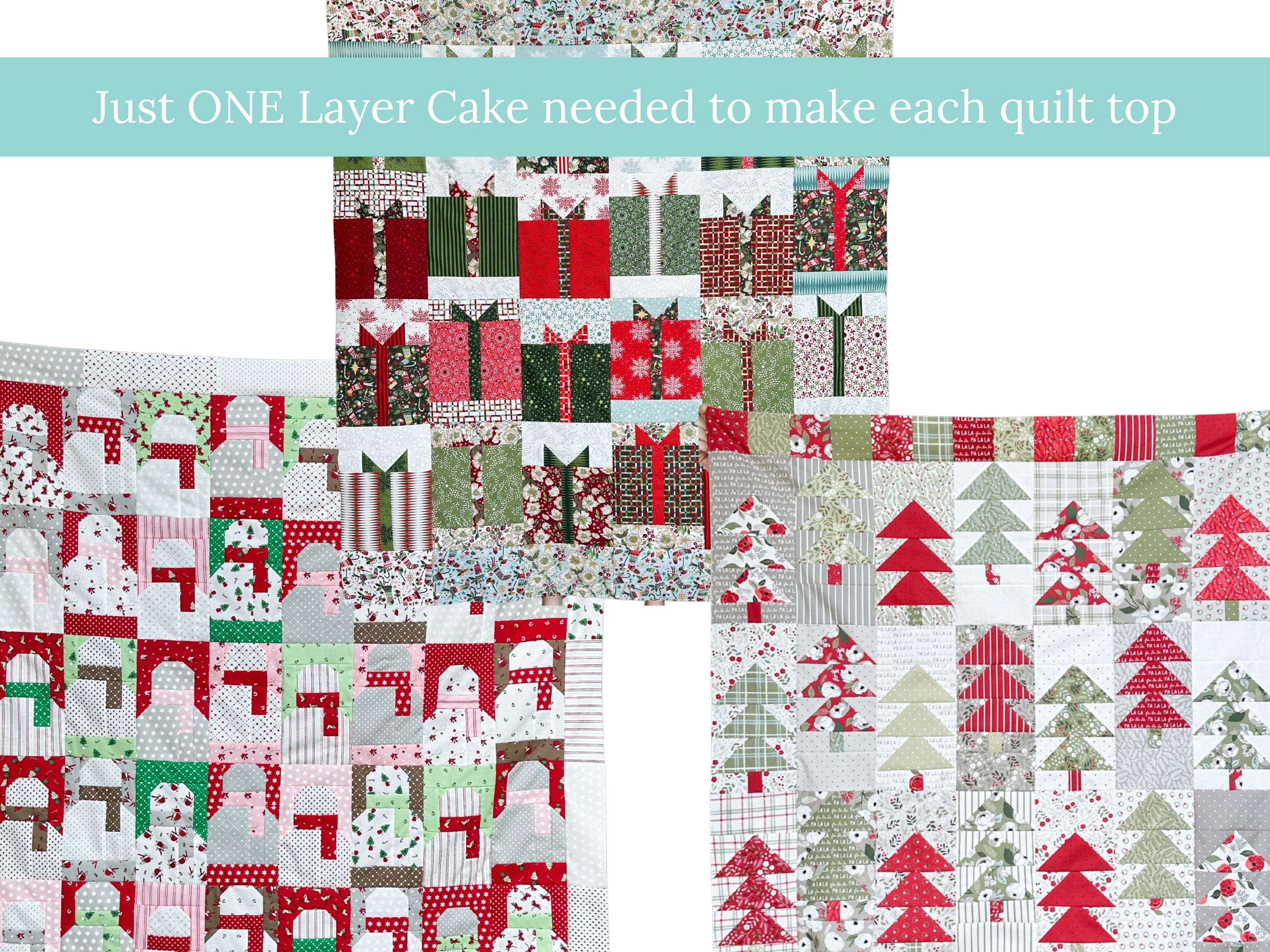 Christmas Quilt Pattern Bundle | Winter Woods Trees, Gift Layers ...