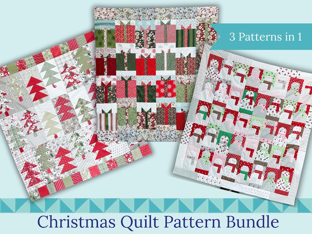Christmas Quilt Pattern Bundle | Winter Woods Trees, Gift Layers ...